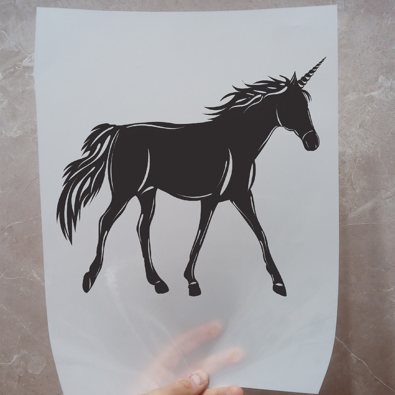 قیمت و خرید استیکر پارچه و لباس مدل dtf طرح یونیکورن کد H15.1179 مجموعه 4 عددی