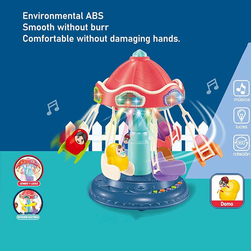 قیمت و خرید اسباب بازی مدل چرخ و فلک موزیکال طرح تاب و شهربازی کد ZR202