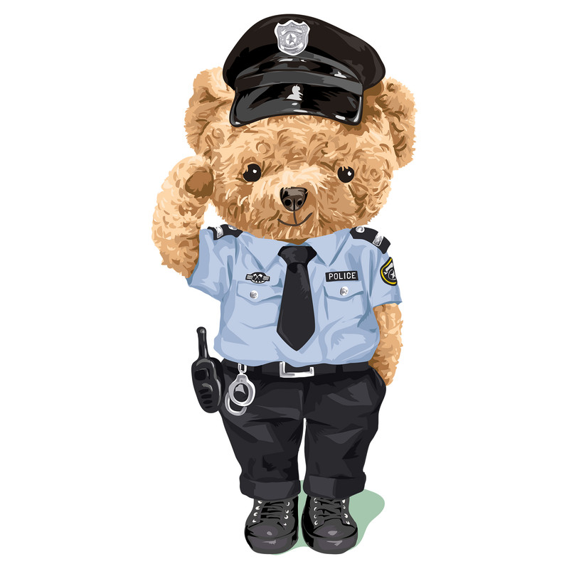 قیمت و خرید استیکر پارچه و لباس مدل dtf طرح تدی کد H30.214 مجموعه 24 عددی