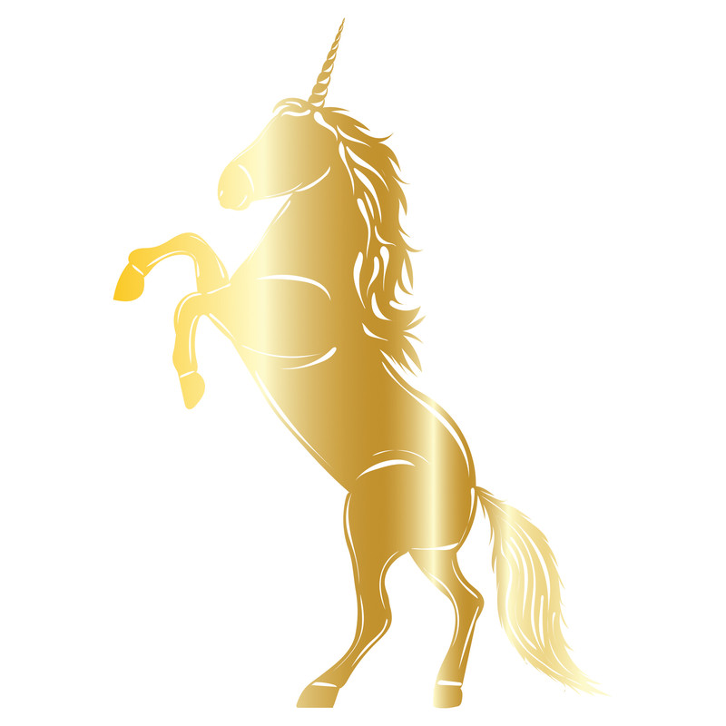 قیمت و خرید استیکر پارچه و لباس مدل dtf طرح یونیکورن کد H15.1105 مجموعه 4 عددی