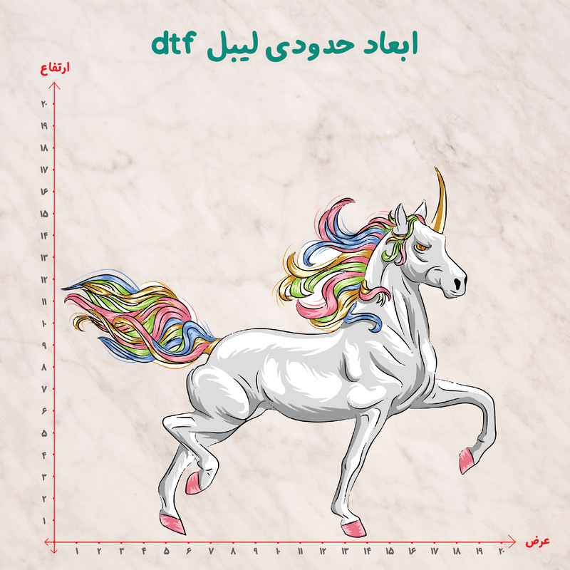 قیمت و خرید استیکر پارچه و لباس مدل dtf طرح یونیکورن کد H20.281 مجموعه 6 عددی