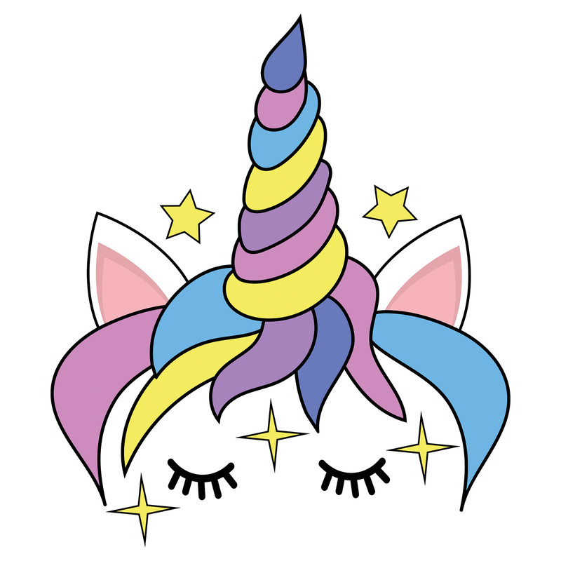 قیمت و خرید استیکر پارچه و لباس مدل dtf طرح یونیکورن کد H20.43 مجموعه 6 عددی