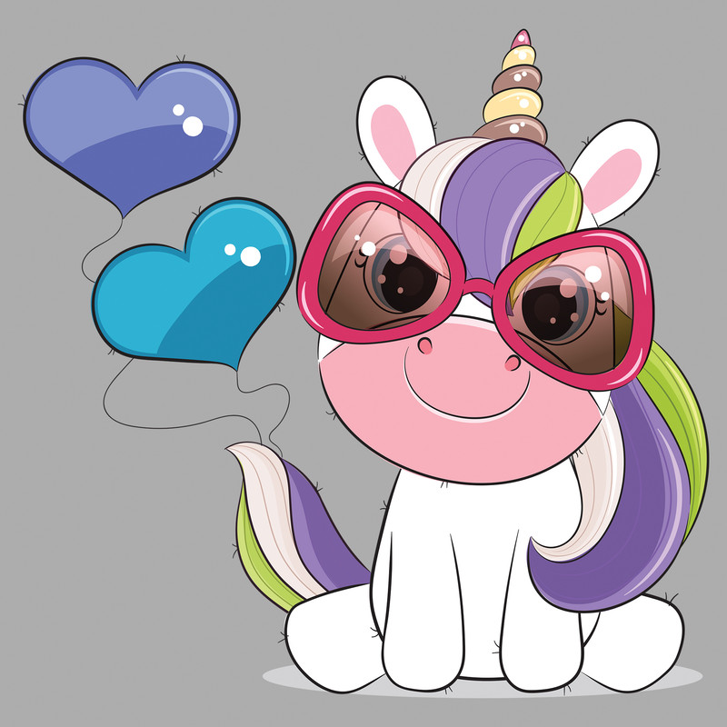 قیمت و خرید استیکر پارچه و لباس مدل dtf طرح یونیکورن کد H20.360 مجموعه 6 عددی