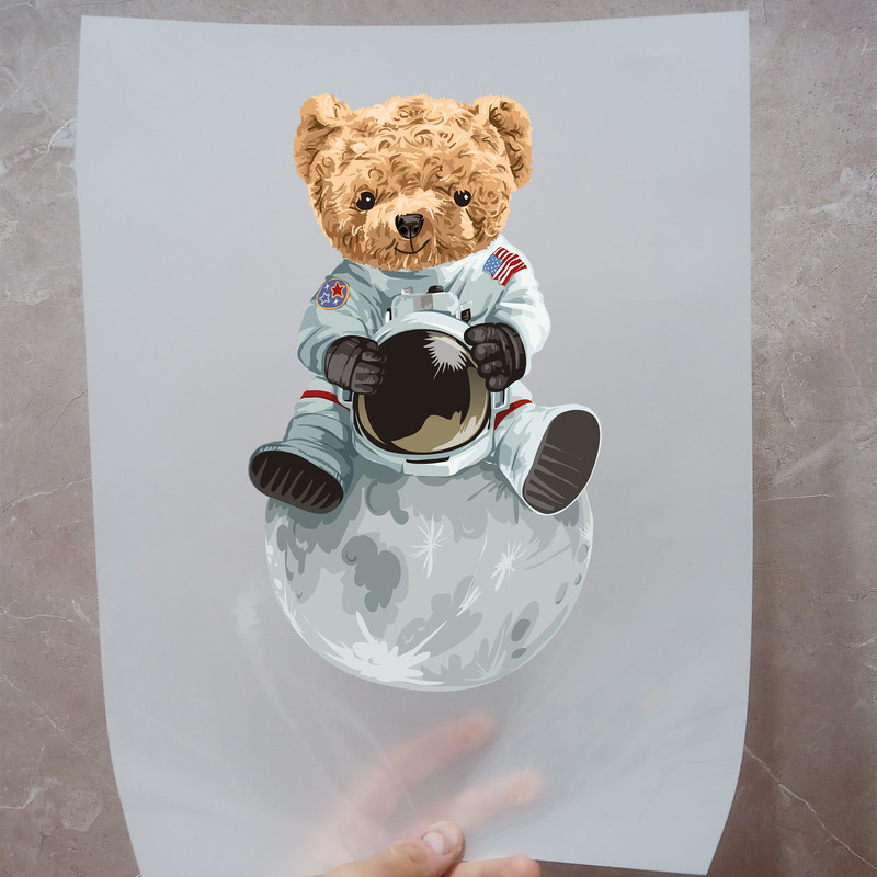 قیمت و خرید استیکر پارچه و لباس مدل dtf طرح تدی کد H30.124 مجموعه 24 عددی