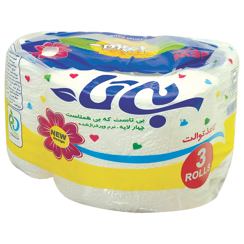 قیمت و خرید دستمال توالت 110 برگ بی تا مدل BIT_TOILsadsefid بسته 3 عددی
