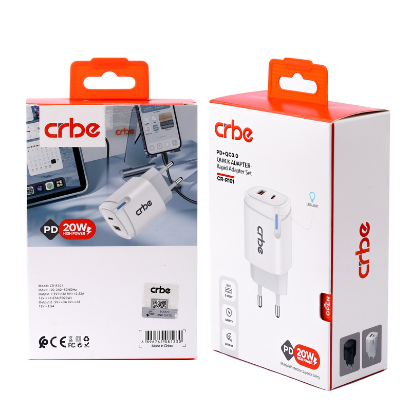 قیمت و خرید شارژر دیواری 38 وات کربی مدل CR-R101