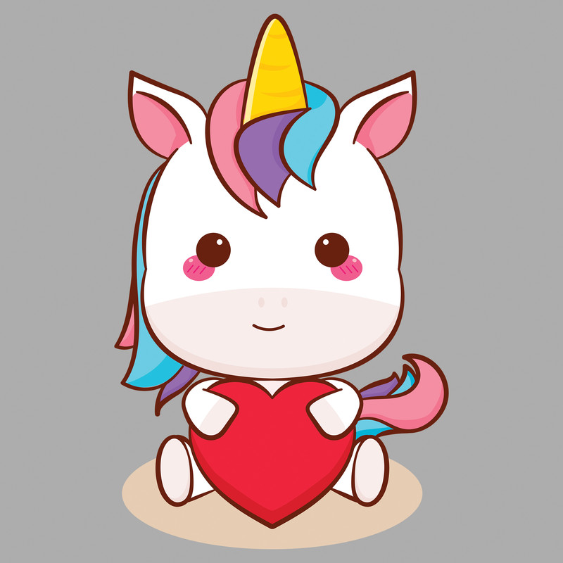 قیمت و خرید استیکر پارچه و لباس مدل dtf طرح یونیکورن کد H15.556 مجموعه 4 عددی