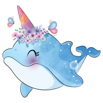 قیمت و خرید استیکر پارچه و لباس مدل dtf طرح یونیکورن کد H15.470 مجموعه 4 عددی