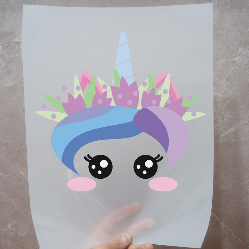 قیمت و خرید استیکر پارچه و لباس مدل dtf طرح یونیکورن کد H20.124 مجموعه 3 عددی