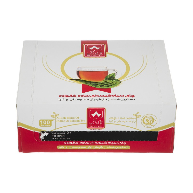 قیمت و خرید چای کیسه ای ساده خانواده چای دبش بسته 100 عددی