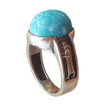 قیمت و خرید انگشتر نقره بلو استون کد 3971045