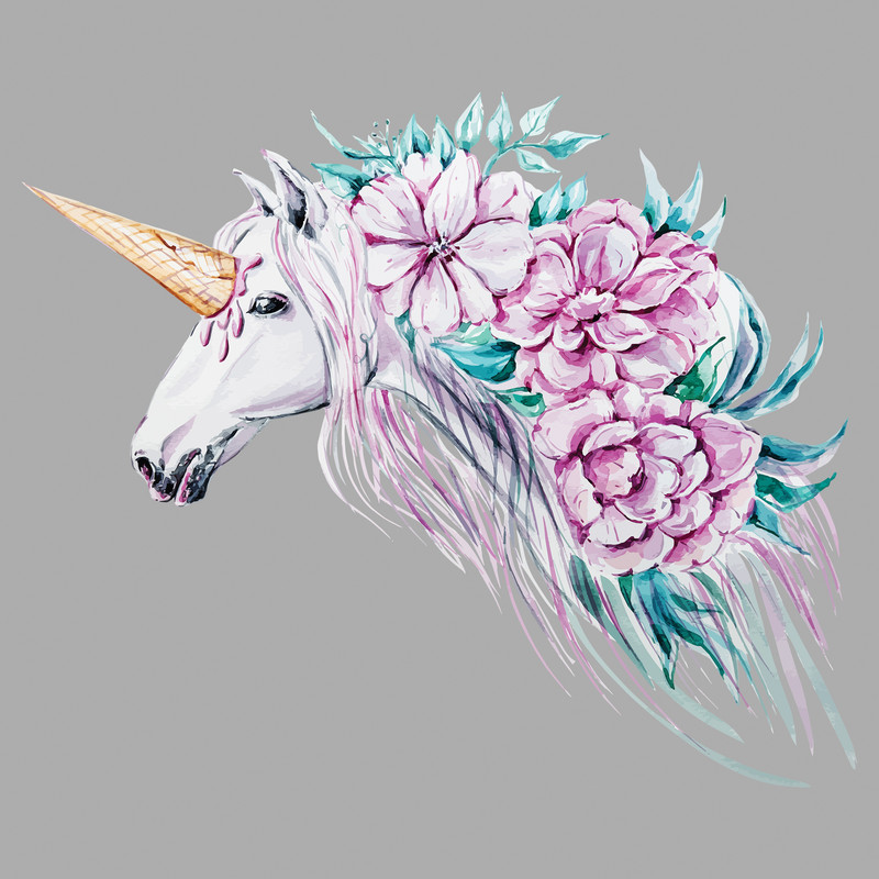 قیمت و خرید استیکر پارچه و لباس مدل dtf طرح یونیکورن کد H20.143 مجموعه 6 عددی