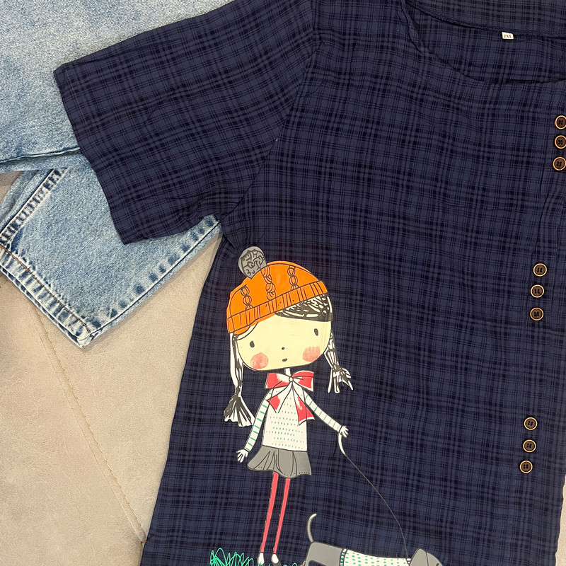 قیمت و خرید تونیک زنانه مدل دختر و سگ کوچولو