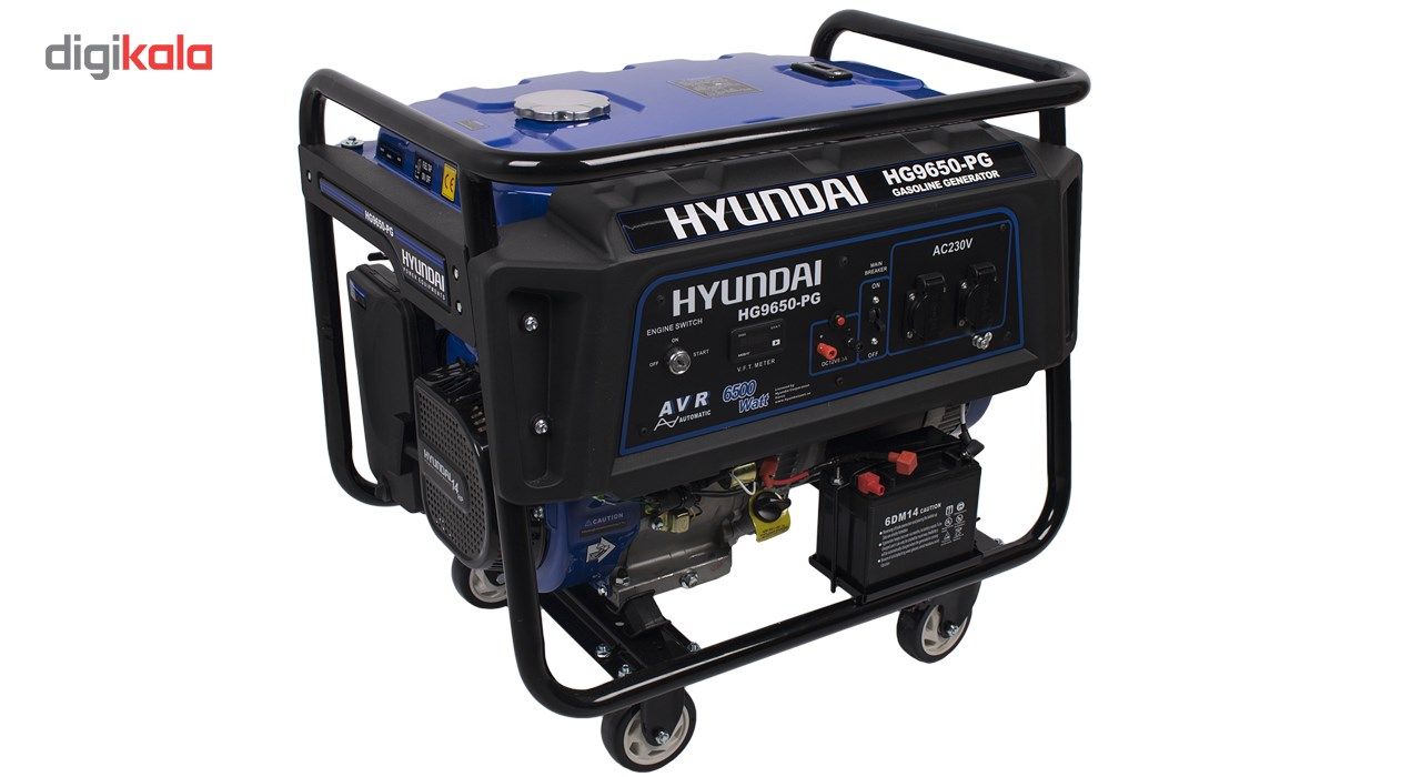 مشخصات، قیمت و خرید موتور برق 6.5 کیلو وات هیوندای مدل HG9650-PG | دیجی‌کالا
