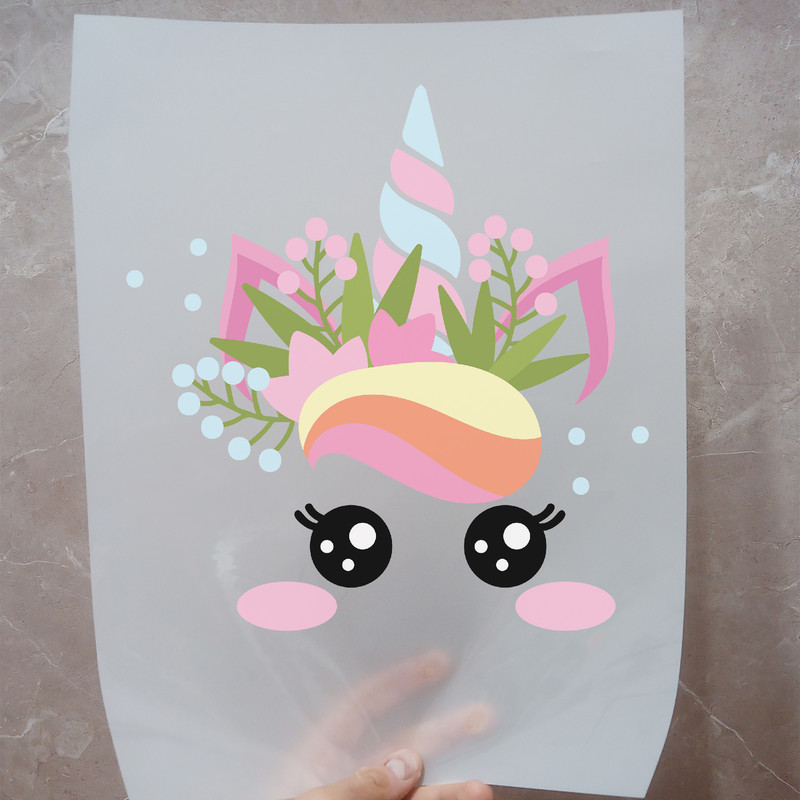 قیمت و خرید استیکر پارچه و لباس مدل dtf طرح یونیکورن کد H20.116 مجموعه 6 عددی