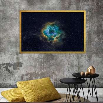 قیمت و خرید تابلو بکلیت طرح کهکشان و ستاره مدل قاب شاسی T-S7455