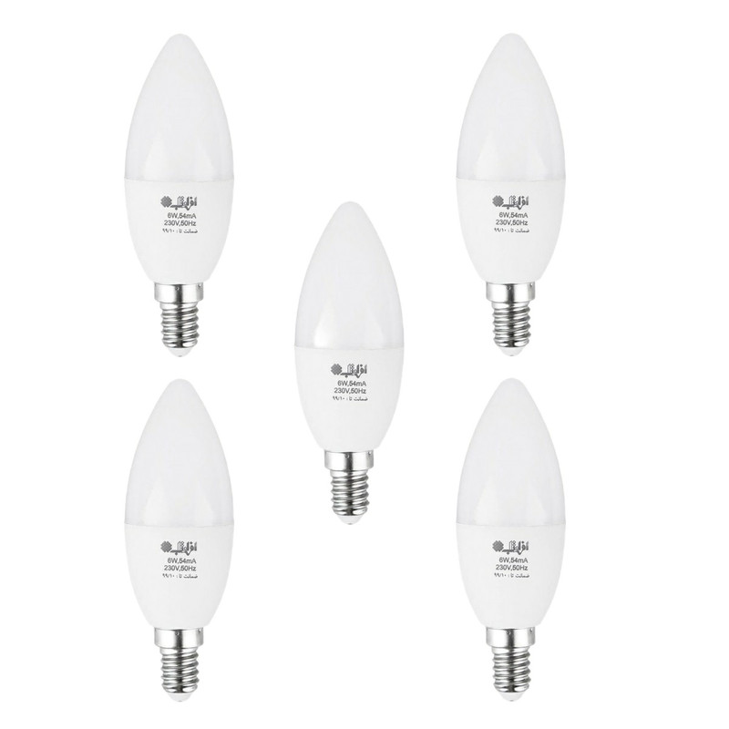 قیمت و خرید لامپ ال ای دی 7 وات افراتاب مدل AF-C37-7W پایه E14 بسته 5 عددی
