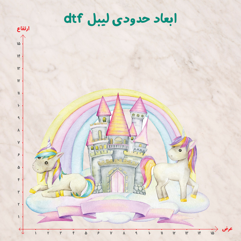 قیمت و خرید استیکر پارچه و لباس مدل dtf طرح یونیکورن کد H15.504 مجموعه 4 عددی
