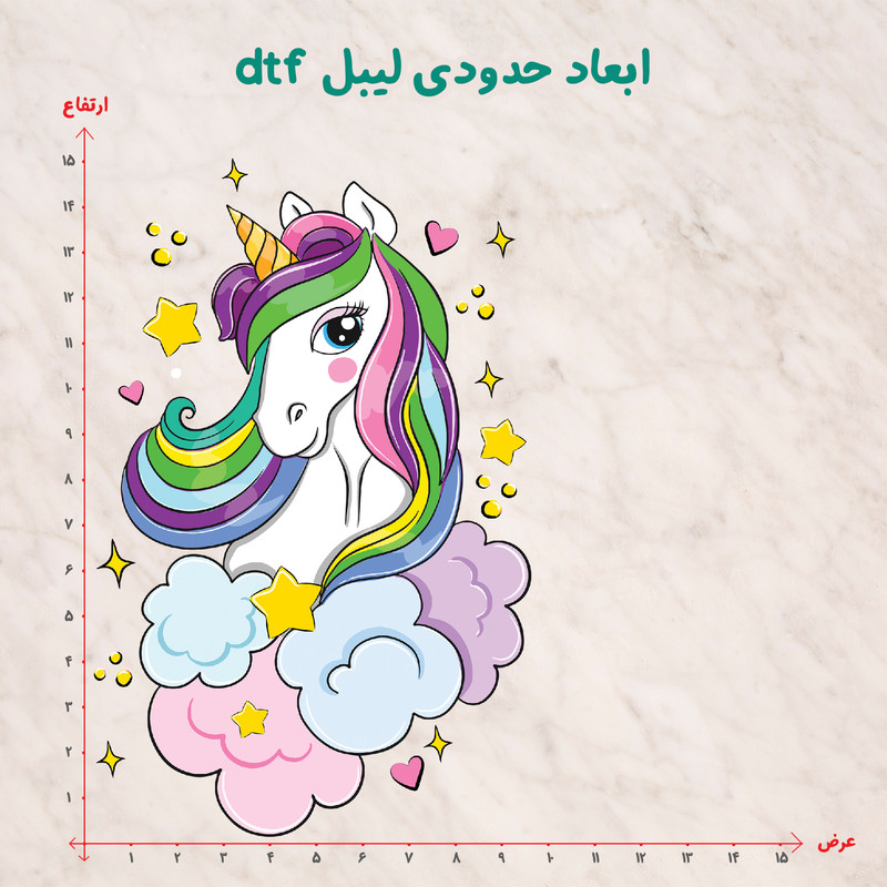 قیمت و خرید استیکر پارچه و لباس مدل dtf طرح یونیکورن کد H15.853 مجموعه 4 عددی