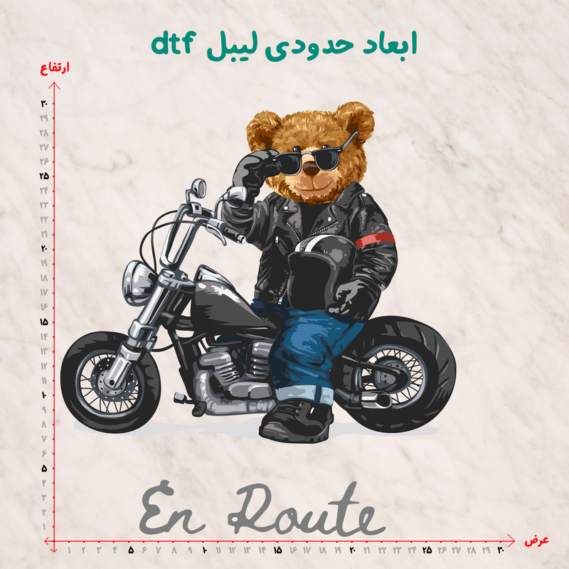 قیمت و خرید استیکر پارچه و لباس مدل dtf طرح تدی کد H30.174 مجموعه 12 عددی