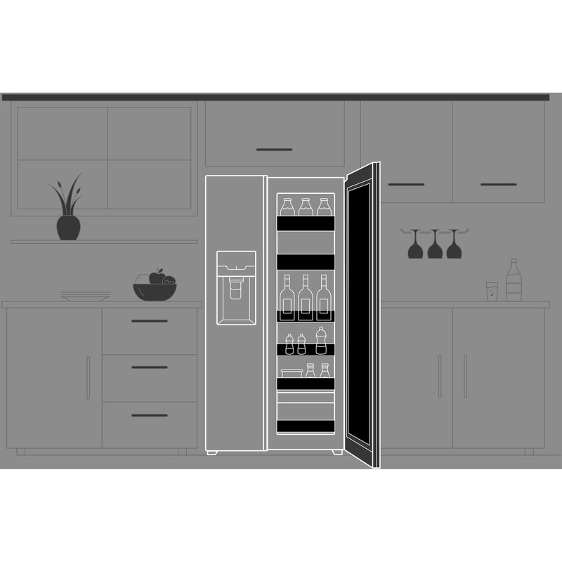 قیمت و خرید یخچال و فریزر ساید بای ساید 27 فوت اسنوا مدل SN8-2261GW