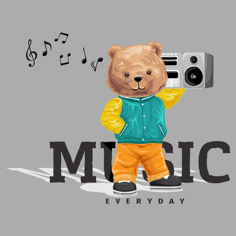 قیمت و خرید استیکر پارچه و لباس مدل dtf طرح تدی کد H15.1 مجموعه 12 عددی