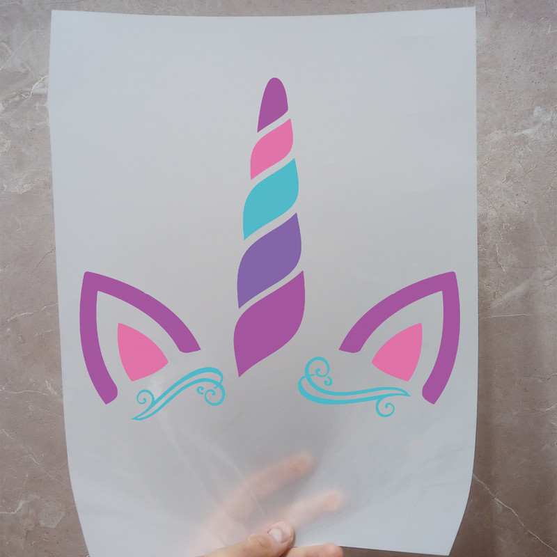 قیمت و خرید استیکر پارچه و لباس مدل dtf طرح یونیکورن کد H15.40 مجموعه 4 عددی