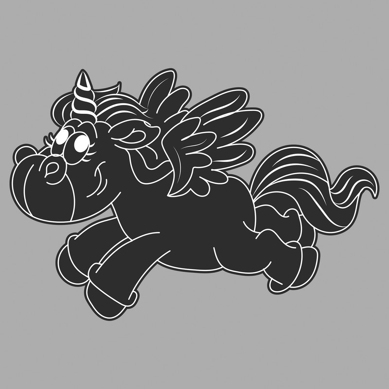 قیمت و خرید استیکر پارچه و لباس مدل dtf طرح یونیکورن کد H15.1201 مجموعه 4 عددی