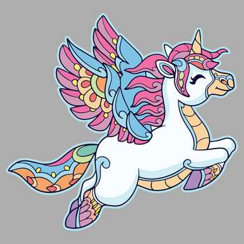 قیمت و خرید استیکر پارچه و لباس مدل dtf طرح یونیکورن کد H20.182 مجموعه 3 عددی