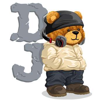 قیمت و خرید استیکر پارچه و لباس مدل dtf طرح تدی کد H20.105 مجموعه 3 عددی