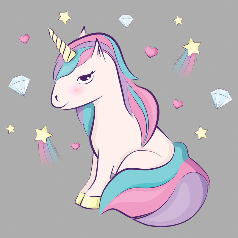 قیمت و خرید استیکر پارچه و لباس مدل dtf طرح یونیکورن کد H20.917 مجموعه 3 عددی