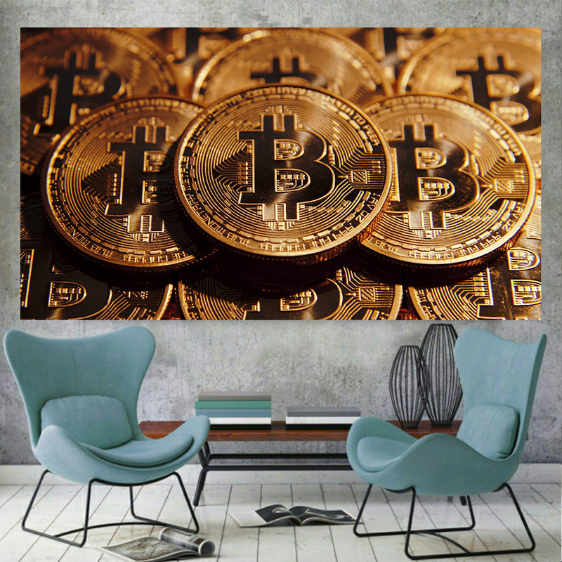 قیمت و خرید پوستر طرح بیت کوین مدل JUST Coin کد AR1690