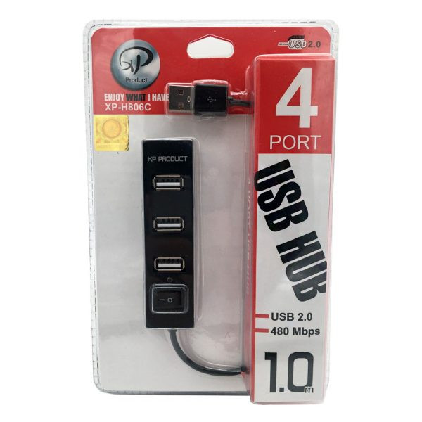 قیمت و خرید هاب 4 پورت USB2.0 ایکس پی پروداکت مدل XP-806G