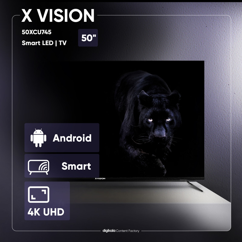 قیمت و خرید تلویزیون ال ای دی هوشمند ایکس ویژن مدل 50XCU745 سایز 50 اینچ
