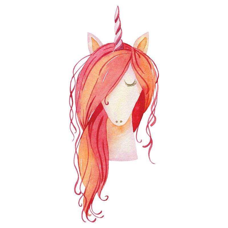 قیمت و خرید استیکر پارچه و لباس مدل dtf طرح یونیکورن کد H20.152 مجموعه 6 عددی