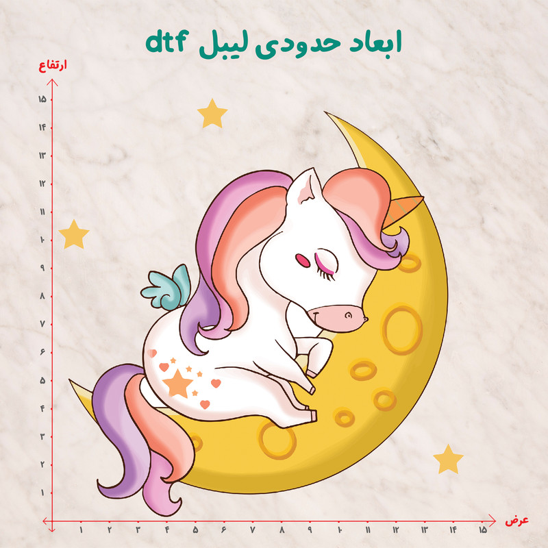 قیمت و خرید استیکر پارچه و لباس مدل dtf طرح یونیکورن کد H15.726 مجموعه 4 عددی