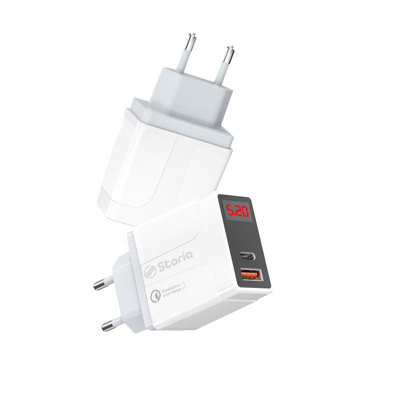 قیمت و خرید شارژر دیواری 38 وات استوریا مدل ST-BC01