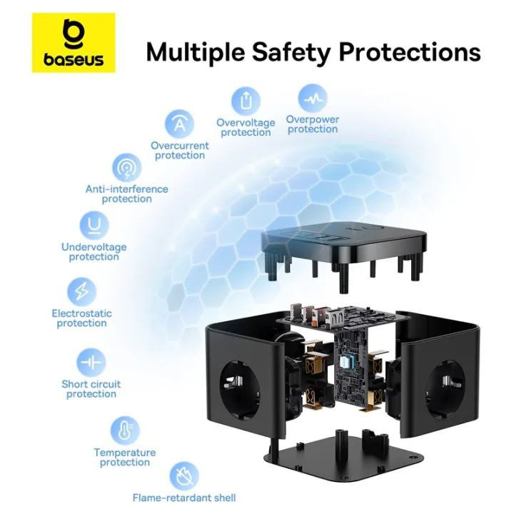 قیمت و خرید شارژر رومیزی 30 وات بیسوس مدل PowerCombo BPS30-3E