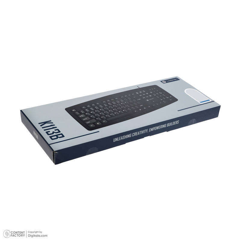 قیمت و خرید کیبورد با سیم لاجی کی مدل K113B، سوییچ ممبران، Full-Size