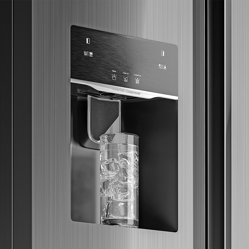 قیمت و خرید یخچال فریزر ساید بای ساید 32 فوت جی پلاس مدل GSS-P7636W/S، دارای آبسردکن و یخساز ...