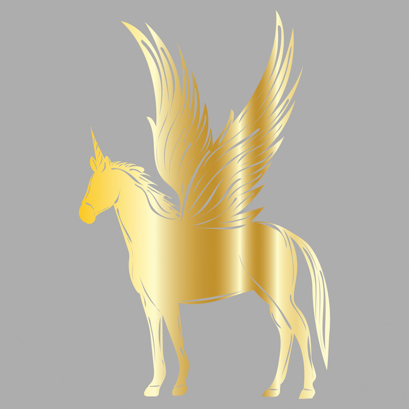 قیمت و خرید استیکر پارچه و لباس مدل dtf طرح یونیکورن کد H15.1115 مجموعه 4 عددی