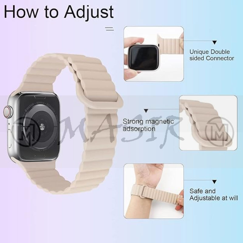 قیمت و خرید بند مسیر مدل Silicone Loop Magnetic مناسب برای اپل واچ سری ...
