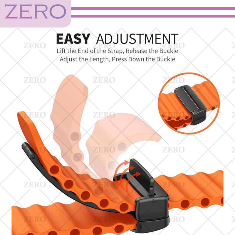 قیمت و خرید بند زیرو مدل Ocean-ORG-ZR مناسب برای ساعت هوشمند ویرفیت N8 Ultra Plus