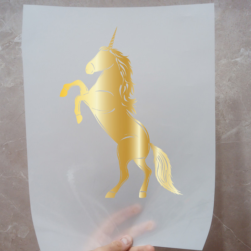 قیمت و خرید استیکر پارچه و لباس مدل dtf طرح یونیکورن کد H15.1105 مجموعه 4 عددی