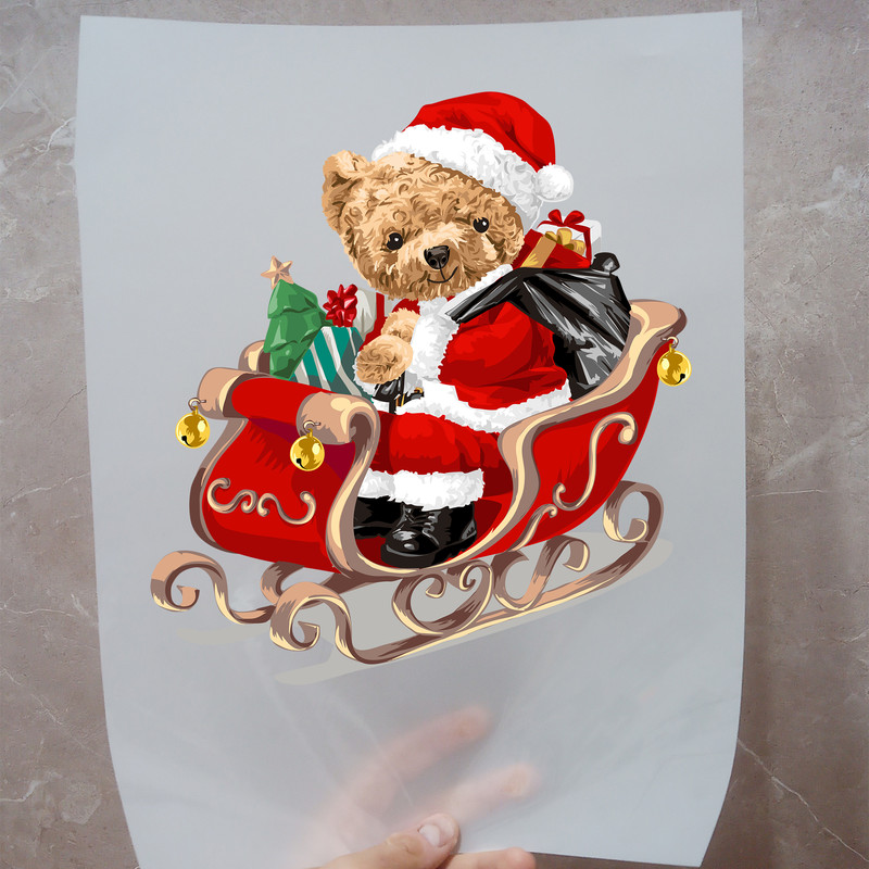 قیمت و خرید استیکر پارچه و لباس مدل dtf طرح تدی کد H15.211 مجموعه 12 عددی