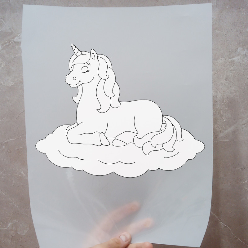 قیمت و خرید استیکر پارچه و لباس مدل dtf طرح یونیکورن کد H20.1074 مجموعه 3 عددی