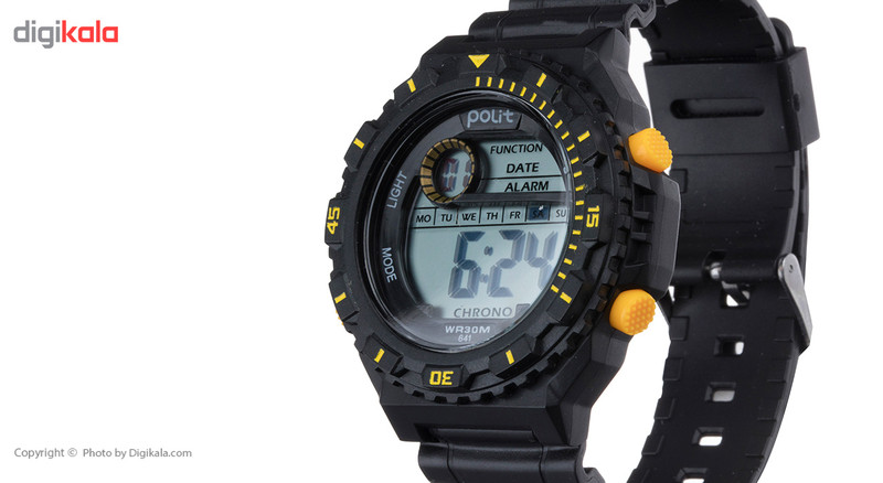 قیمت و خرید ساعت مچی دیجیتال پلیت مدل Polit WR30M 641 Yellow -گالری مارنا