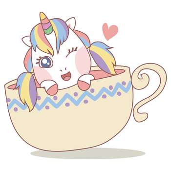 قیمت و خرید استیکر پارچه و لباس مدل dtf طرح یونیکورن کد H15.761 مجموعه 4 عددی