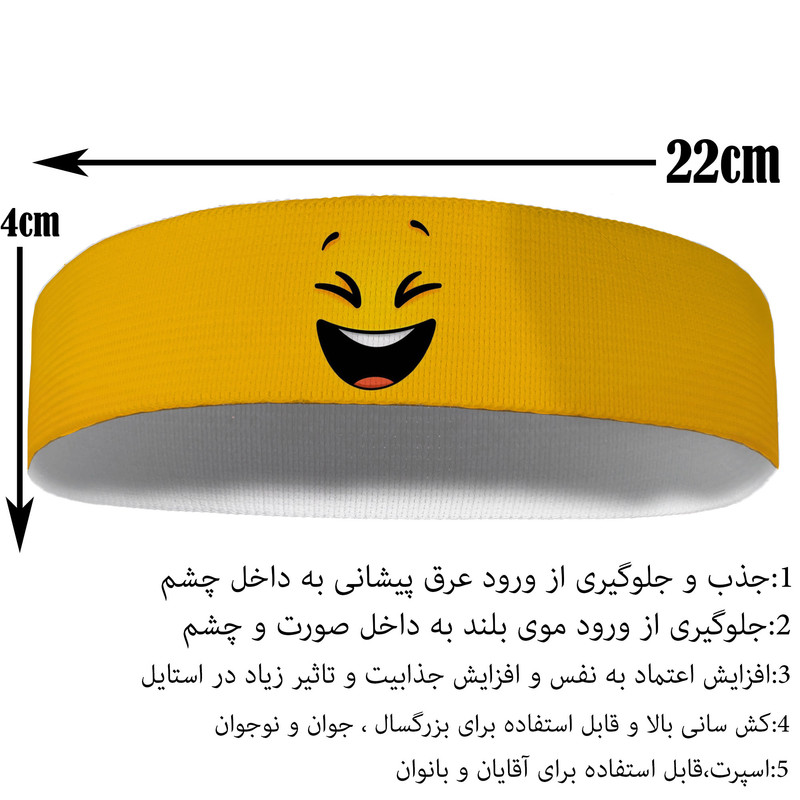قیمت و خرید هدبند ورزشی آی تمر مدل ایموجی شادی کد 179