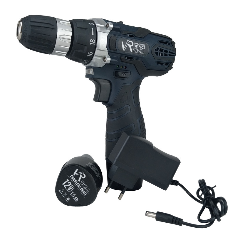 قیمت و خرید دریل پیچ گوشتی شارژی ویوارکس مدل VR12V-2A-NEW مجموعه 28 عددی